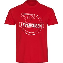 multifanshop Kinder T-Shirt - Leverkusen - Meine Fankurve - Druck wei&szlig; - Kind