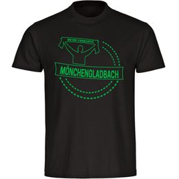 multifanshop Kinder T-Shirt - M&ouml;nchengladbach - Meine Fankurve - Druck gr&uuml;n - Kind