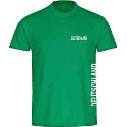 multifanshop Kinder T-Shirt - Deutschland - Brust & Seite - Druck wei&szlig; - Kind