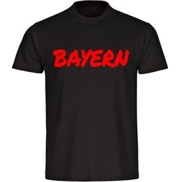 multifanshop Kinder T-Shirt - Bayern - Textmarker - Druck rot - Kind