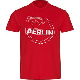multifanshop Kinder T-Shirt - Berlin rot - Meine Fankurve - Druck wei&szlig; - Kind
