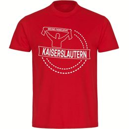 multifanshop Kinder T-Shirt - Kaiserslautern - Meine Fankurve - Druck wei&szlig; - Kind