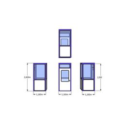 Mehrzweckhaus, F&uuml;llungen in Rundeckenoptik, f&uuml;r Innenbereich, LxB 1160 x 1160 mm kaiserkraft
