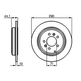 Bosch Bremsscheibe 0986478556 voll 290mm 10mm f&uuml;r Peugeot