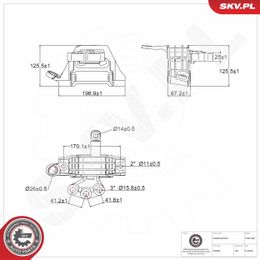 ESEN SKV Lagerung, Motor 75skv508 rechts f&uuml;r CHEVROLET