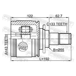 FEBEST Gelenksatz, Antriebswelle 0411v97wlhr Hinterachse f&uuml;r MITSUBISHI