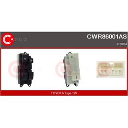 Casco Schalter, Fensterheber cwr86001as fahrerseitig f&uuml;r TOYOTA