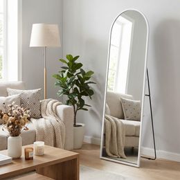 Spiegel OTTO HOME "Standspiegel Addrik, wahlweise in 2 Gr&ouml;&szlig;en 150x40cm oder 180x60cm", wei&szlig;, B:40cm H:150cm T:2,7cm, Sicherheitsglas, Spiegel, Ganzk&ouml;rperspiegel mit Sicherheitsglas, in verschiedenen Farben