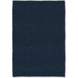 Sch&ouml;ner Wohnen Kollektion Teppich "Junika", blau (dunkelblau), B:170cm H:0,8mm L:240cm, Polyester, Wolle, SCH&Ouml;NER WOHNEN-KOLLEKTION, Teppiche, Teppich, Indoor, nat&uuml;rliches Material