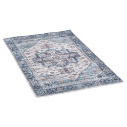 Badematte Tom Tailor HOME "Oriental Bath FOUR", blau (t&uuml;rkis), H:7mm, Polyester, Badematten, Badematte, Badteppich, Orient-Optik, Vintage Design, waschbar