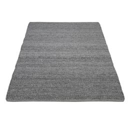 Teppich OCI DIE TEPPICHMARKE "FAVORIT", grau (anthra), B:170cm H:12mm L:240cm, Wolle, Teppiche, Teppich, Handweb-Teppich aus Indien, handgewebt, hochwertig verarbeitet