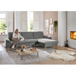 Ecksofa DIE PLANBAR "PP-PF24075 L-Form, Breite 286 cm", cyber grau, B:286cm T:178cm, 100% recyceltes Polyester, Sofas, Ecksofa, optional mit Kopfst&uuml;tzen, Bettfunktion, mot.Ottomane, Sitztiefenverst.
