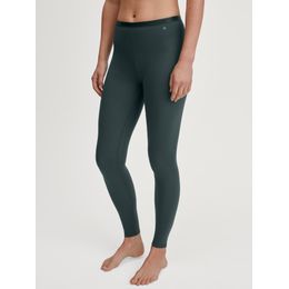 Leggings Calida "Natural Comfort", Damen, Gr. S (40/42), N-Gr, gr&uuml;n (deep emerald gr&uuml;n), Single Jersey, Obermaterial: 92% Baumwolle, 8% Elasthan, eng lang, Hosen Leggings, Cotton-Mix, elastisch, pillingarm, Single Jersey Qualit&auml;t
