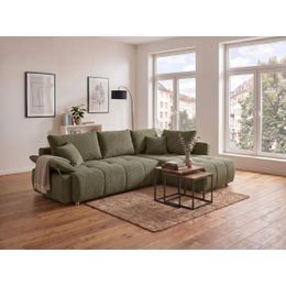 Ecksofa Collection AB "Funtastic, Breite 213 cm", olive, B:213cm H:41cm T:166cm, 100%Polyester, Sofas, Ecksofa, mit Schlaffunktion, Bettkasten, Armverstellung und Bonnelfederkern