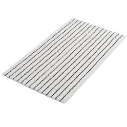 Badematte "Tamsin, Badvorleger, Badezimmer Teppich, Duschvorleger", wei&szlig;, schwarz, H:10mm, Polyester, LeGer Home by Lena Gercke, Badematten, Badematte, Streifen, modern