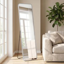 Spiegel OTTO HOME "Standspiegel Addrik, wahlweise in 2 Gr&ouml;&szlig;en 150x40cm oder 160x50cm", silber, B:40cm H:150cm T:2,7cm, Glas, Spiegel, Ganzk&ouml;rperspiegel mit Sicherheitsglas, in verschiedenen Farben