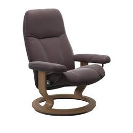 Relaxsessel stressless "Consul", rot (bordeaux paloma), B:76cm H:100cm T:71cm, Sessel, Relaxsessel, mit Classic Base, Gr&ouml;&szlig;e M, Gestell Eiche