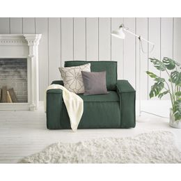 Sessel OTTO HOME "SHERWOOD, Love-Seat in 3 Stoffarten verf&uuml;gbar", gr&uuml;n (hellgr&uuml;n), B:120cm H:85cm T:86cm, 100% Polyester, Sessel, Sessel, passend zur Polster-Serie SHERWOOD