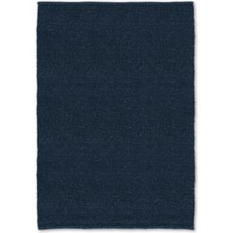 Sch&ouml;ner Wohnen Kollektion Teppich "Junika", blau (dunkelblau), B:140cm H:0,8mm L:200cm, Polyester, Wolle, SCH&Ouml;NER WOHNEN-KOLLEKTION, Teppiche, Teppich, Indoor, nat&uuml;rliches Material
