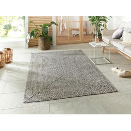 Teppich Hanse Home "Trenzado", grau (grau, wei&szlig;), B:160cm H:10mm L:230cm, Polypropylen, Teppiche, Teppich, In- & Outdoor, Handmade-Look, L&auml;ufer, Wetterfest, Balkon, Wohnzimmer