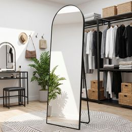 Spiegel OTTO HOME "Standspiegel Addrik, wahlweise in 2 Gr&ouml;&szlig;en 150x40cm oder 180x60cm", schwarz, B:40cm H:150cm T:2,7cm, Sicherheitsglas, Spiegel, Ganzk&ouml;rperspiegel mit Sicherheitsglas, in verschiedenen Farben