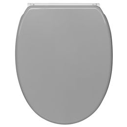 WC-Sitz Sanilo "Basic mit Absenkautomatik, viele sch&ouml;ne Toilettensitze", grau, B:37,7cm L:47cm, MDF - Mitteldichte Holzfaserplatte, WC-Sitze, Premium Toilettendeckel, moderner Klodeckel, leichte Montage