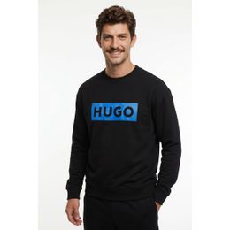 Sweatshirt Hugo "Nixalien", Herren, Gr. XL, schwarz001, Sweatware, Obermaterial: 100% Baumwolle, bedruckt, regular fit normal, Rundhals, Rippb&uuml;ndchen, Sweatshirts Sweatshirt, aus Baumwoll-Terry, regular fit