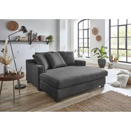 Loveseat "Nobel", grau (dunkelgrau), B:158cm H:89cm T:173cm, ATLANTIC HOME COLLECTION, Sessel, Megasessel, Loveseat, inkl. 5 R&uuml;ckenkissen, frei im Raum stellbar