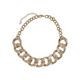 Edelstahlkette Urban Classics "Urban Classics Unisex Statement Necklace", gold, Halsketten, Herren, onesize, Baumwolle, Edelstahlkette