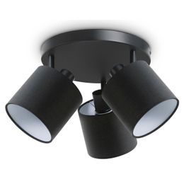 Paco Home Deckenleuchte "ANIKA", schwarz (schwarz, wei&szlig;), 3, &Oslash; 12cm H: 19cm, Leuchten, auch als Wandleuchte einsetzbar, Deckenspot Deckenstrahler