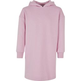 Sweatkleid Urban Classics "Urban Classics Damen Girls Oversized Terry Hoody Dress", M&auml;dchen, Gr. 110/116, Normalgr&ouml;&szlig;en, girlypink, 65% Baumwolle, 35% Polyester, unifarben, oversize, ohne Ausschnitt, Kleider Sweatkleid