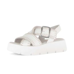 Plateausandaletten Gabor "Plateau Sandale", Damen, Gr. 42, creme, Schuhe