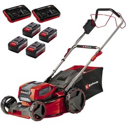 Akkurasenm&auml;her Einhell "GP-CM 36/47 S Li BL (4x4,0Ah)", rot, B:53,4cm H:99,6cm T:158,7cm, Rasenm&auml;her, 4 x 4 Ah Akku und 2 Twincharger