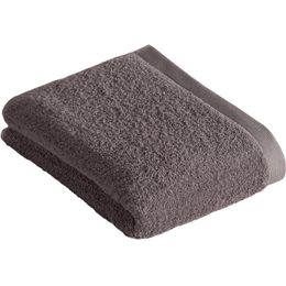 Badetuch Vossen "High Line", grau (grau, braun), B:67cm L:140cm, Walkfrottee, Obermaterial: 100% Baumwolle, Handt&uuml;cher, Badetuch
