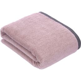 Badetuch Bugatti "Prato", lila (sea lavender), B:100cm L:150cm, Walkfrottier, Obermaterial: 100% Baumwolle, Handt&uuml;cher, Badetuch, Uni Farben, mit melierter Optik im Saum