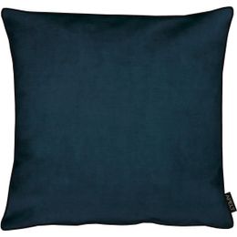 Dekokissen Apelt "Ruby" Gr. 1, blau (blau, unifarben), B:46cm H:1cm L:46cm, Polyester, Dekokissen_Sitzkissen_Kissenh&uuml;llen, Kissenh&uuml;lle ohne F&uuml;llung, 1 St&uuml;ck