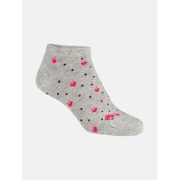 LIEBLINGSST&Uuml;CK Kurzsocken LIEBLINGSST&Uuml;CK "Lovely Socks "DorothyEP" aus Baumwollmix", Damen, Gr. 35-38, grau (910, stone), Baumwolle, Elasthan, Polyamid, normal, Socken, mit Baumwoll-Anteil
