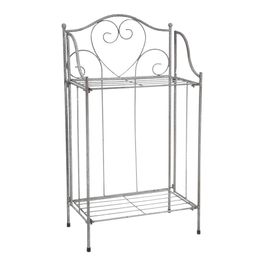 Pflanzentreppe AMBIENTE HAUS "Regal in grau aus Eisen (H) 65cm", grau, B:35cm H:65cm T:20cm, Eisen, Pflanzgef&auml;&szlig;e, schmiedeeisernes Standregal f&uuml;r Innen- und Au&szlig;enbereich