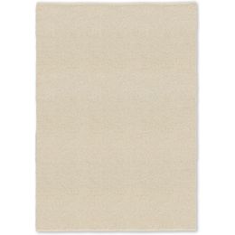 Sch&ouml;ner Wohnen Kollektion Teppich "Junika", beige (creme), B:140cm H:0,8mm L:200cm, Polyester, Wolle, SCH&Ouml;NER WOHNEN-KOLLEKTION, Teppiche, Teppich, Indoor, nat&uuml;rliches Material
