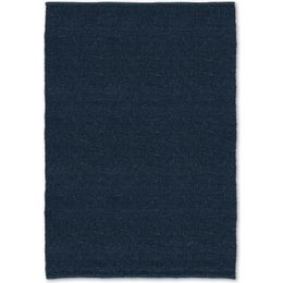 Sch&ouml;ner Wohnen Kollektion Teppich "Junika", blau (dunkelblau), B:200cm H:0,8mm L:300cm, Polyester, Wolle, SCH&Ouml;NER WOHNEN-KOLLEKTION, Teppiche, Teppich, Indoor, nat&uuml;rliches Material