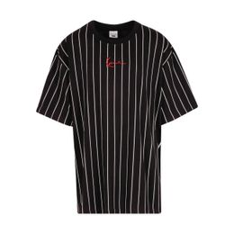 T-Shirt Karl Kani "Karl Kani Herren", Jungen, Gr. 5XL, schwarz-wei&szlig; (blk, wht, rot), 100% Baumwolle, gestreift, loose fit, Rundhals, Shirts T-Shirt