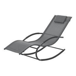 [en.casa] Schaukelliege, Dunkelgrau, Metall, 174x88x63 cm, Gartenm&ouml;bel, Gartenliegen