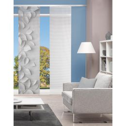 Schiebegardine Vision S "RIXA" Gr. 1, grau, B:60cm H:260cm, Polyester, Gardinen, Schiebevorhang Bambusoptik, Digitaldruck