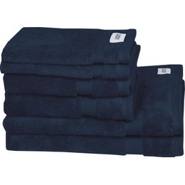 Sch&ouml;ner Wohnen Kollektion Handtuch Set "Cuddly", blau (marine), 6 Stk., Frottier, Frottier, Obermaterial: 100% Baumwolle, SCH&Ouml;NER WOHNEN-KOLLEKTION, Handt&uuml;cher, schnell trocknende Airtouch-Qualit&auml;t