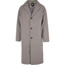 Langmantel Urban Classics "Urban Classics Herren Long Coat", Herren, Gr. L, wolfgrau, 100% Polyester, M&auml;ntel
