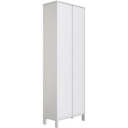 Garderobenschrank OTTO HOME "Luven, Dielenschrank, Kleiderschrank, Schrank", wei&szlig;, B:65cm H:192cm T:34cm, Massivholz, Schr&auml;nke, Garderobenschrank, FSC-zertifiziertes Massivholz, H&ouml;he 192 cm