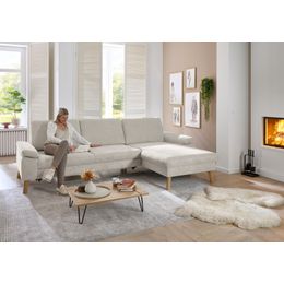 Ecksofa DIE PLANBAR "PP-PF24075 L-Form, Breite 286 cm", cyber ecru, B:286cm T:178cm, 100% recyceltes Polyester, Sofas, Ecksofa, optional mit Kopfst&uuml;tzen, Bettfunktion, mot.Ottomane, Sitztiefenverst.