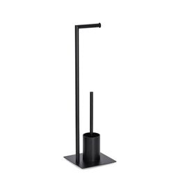 Toilettenb&uuml;rstenhalter, Schwarz, Metall, 20x70x20 cm, Badezimmer, WC Ausstattung, WC B&uuml;rstengarnituren