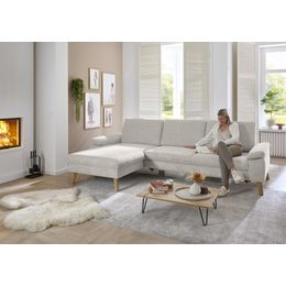 Ecksofa DIE PLANBAR "PP-PF24075 L-Form, Breite 286 cm", cyber ecru, B:286cm T:178cm, 100% recyceltes Polyester, Sofas, Ecksofa, optional mit Kopfst&uuml;tzen, Bettfunktion, mot.Ottomane, Sitztiefenverst.