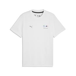 T-Shirt Puma "BMW M MOTORSPORT Essentials T-Shirt Herren", Jungen, Gr. L, wei&szlig;, Obermaterial: 100% Baumwolle. Rippe: 80% Baumwolle, 20% Polyester, clean, regular fit, Rundhals, Shirts T-Shirt
